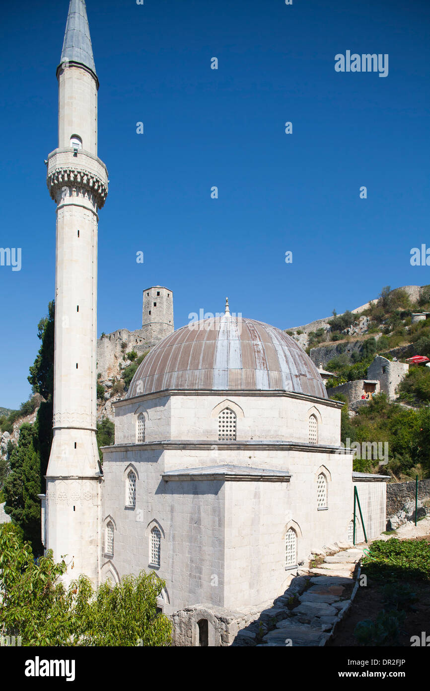 mosque, pocitelj, ancient town, bosnia and herzegovina, europe Stock ...