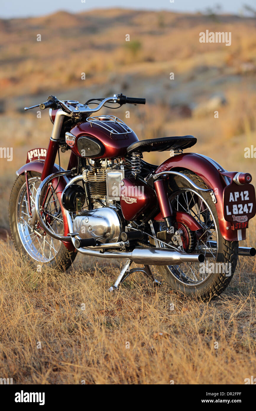 Vintage Royal Enfield Bullet with Triumph tank and mudguards from the ...