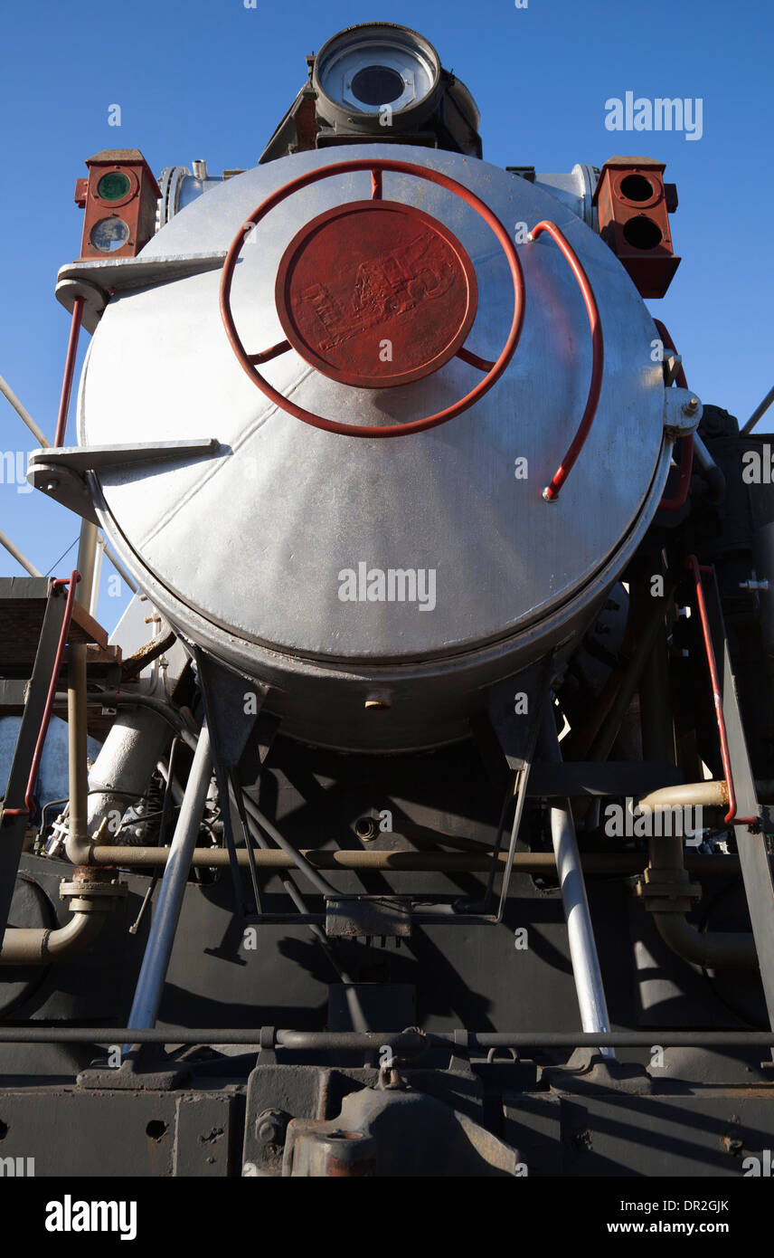 Vintage American built steam locomotive at railway museum Havana, Cuba ...