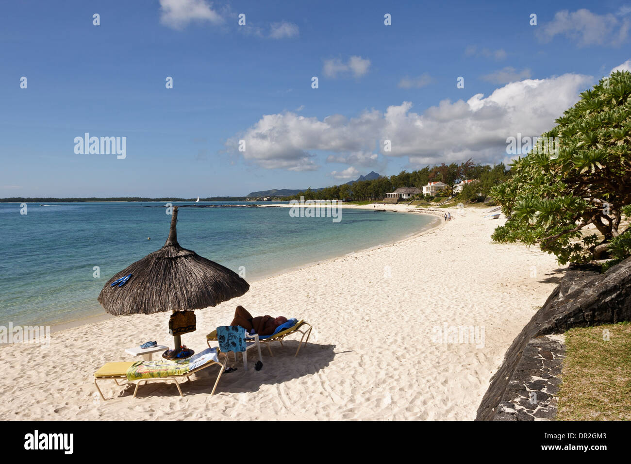 Sandy beach of Mauritius Stock Photo - Alamy
