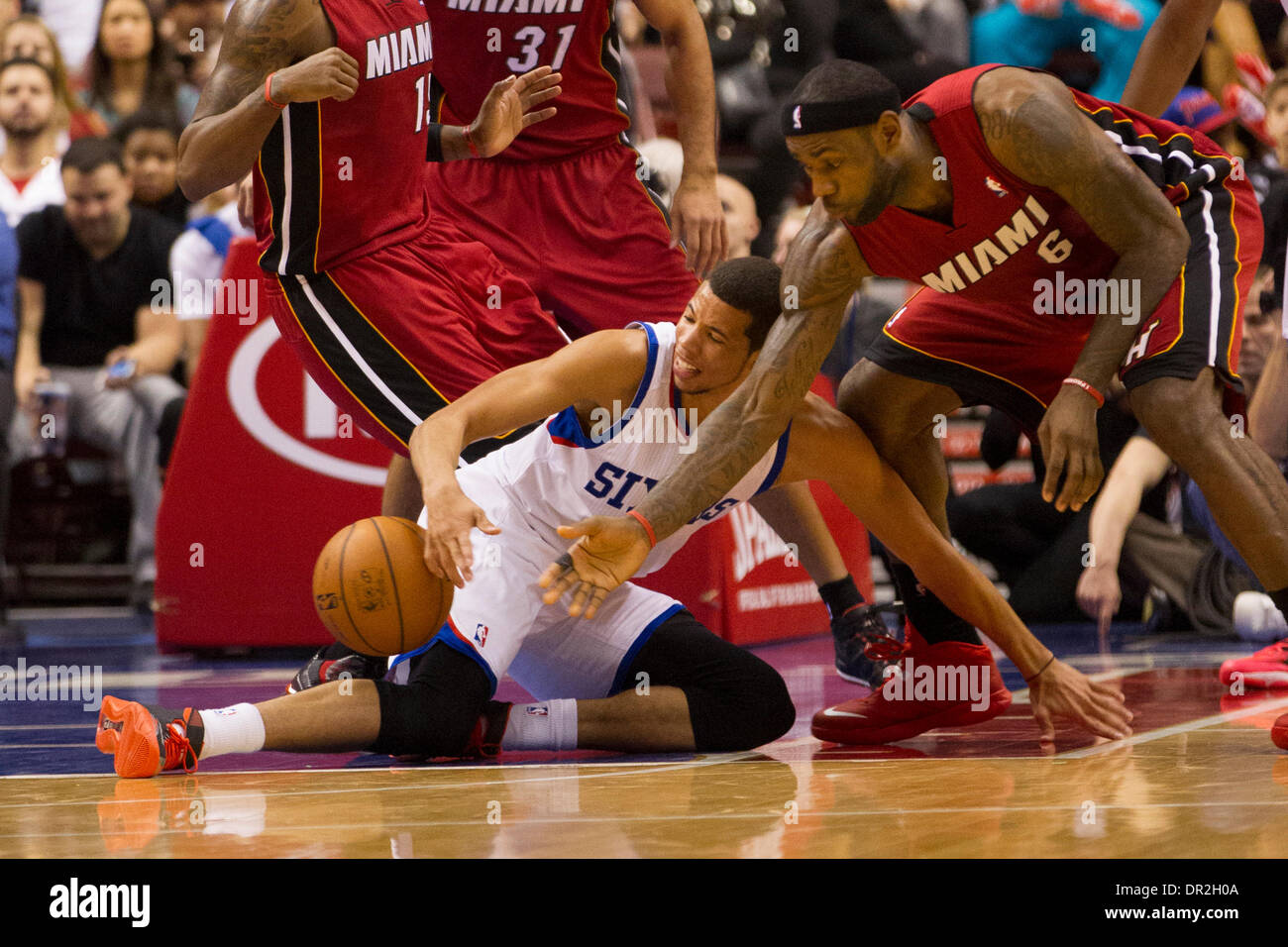 Philadelphia, Pennsylvania, USA. 17th Jan, 2014. Philadelphia 76ers ...