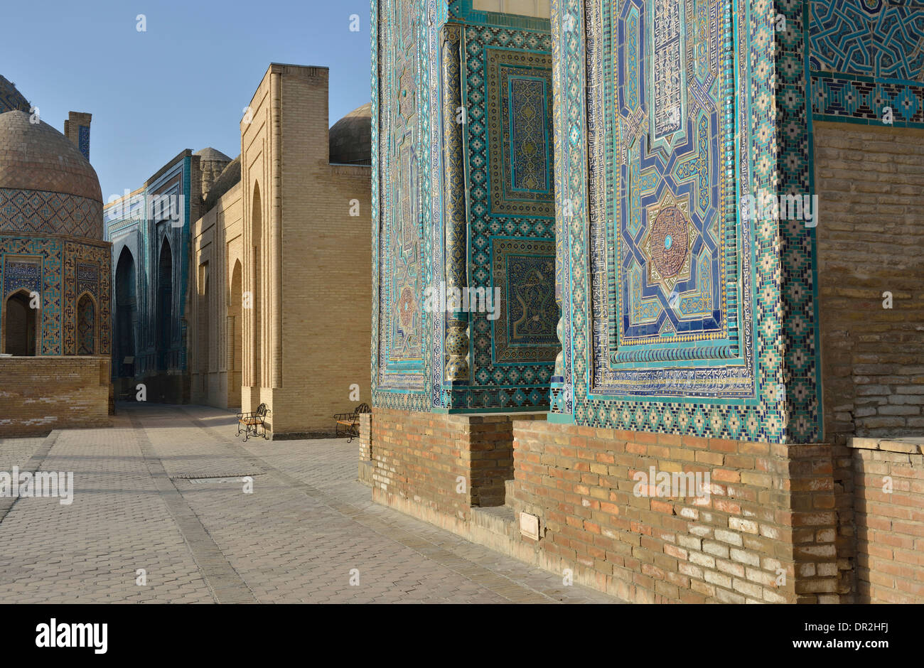 Timurid architecture, Shah-i-Zinda mausoleum complex, Samarkand ...