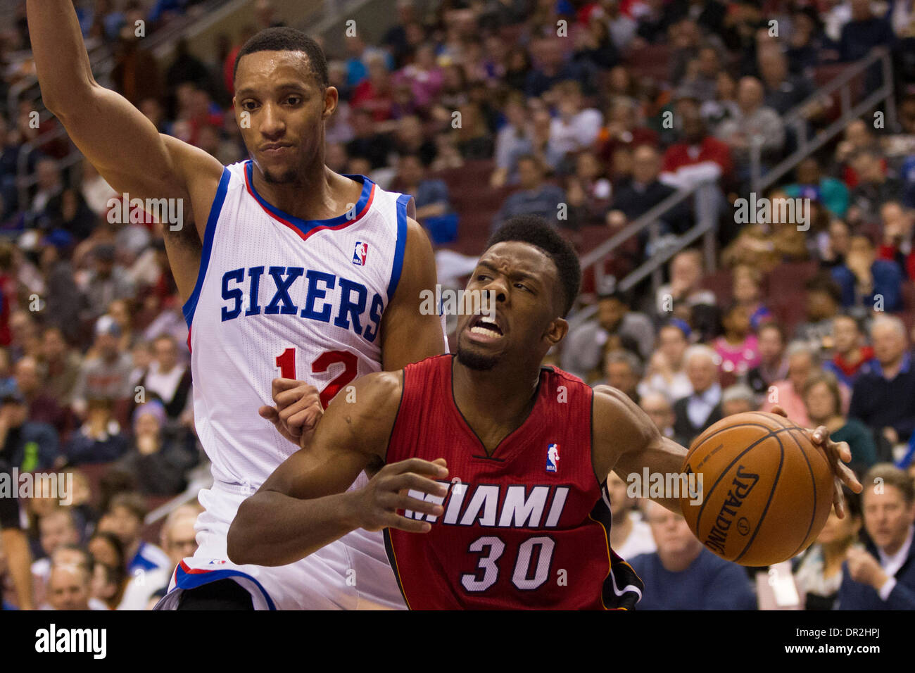 January 17, 2014: Miami Heat point guard Norris Cole (30) drives to the ...