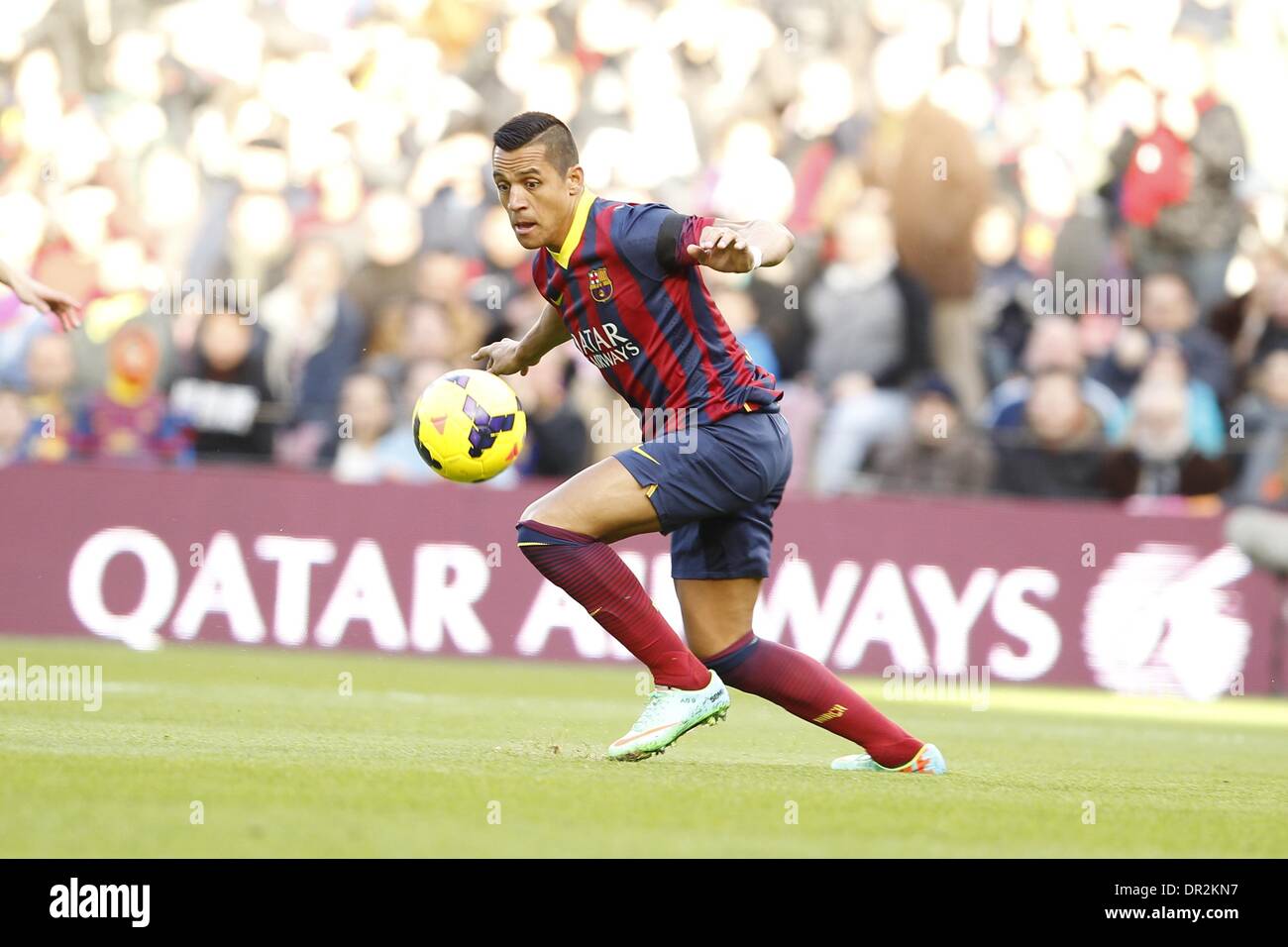 Barcelona, Spain. 5th Jan, 2014. Alexis Sanchez (Barcelona) Football ...