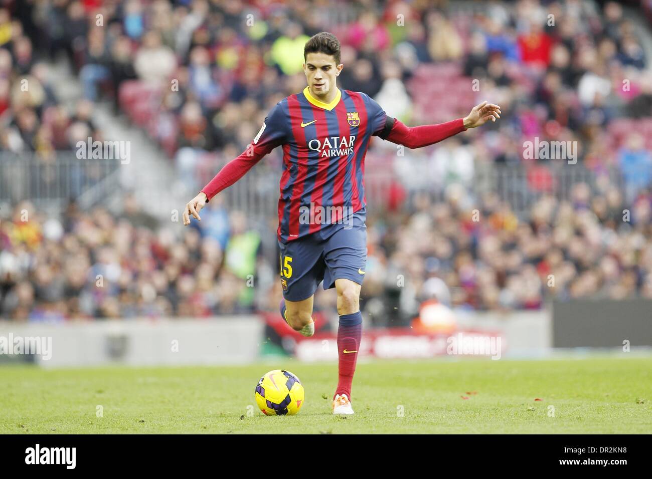 Barcelona, Spain. 5th Jan, 2014. Marc Bartra (Barcelona) Football ...
