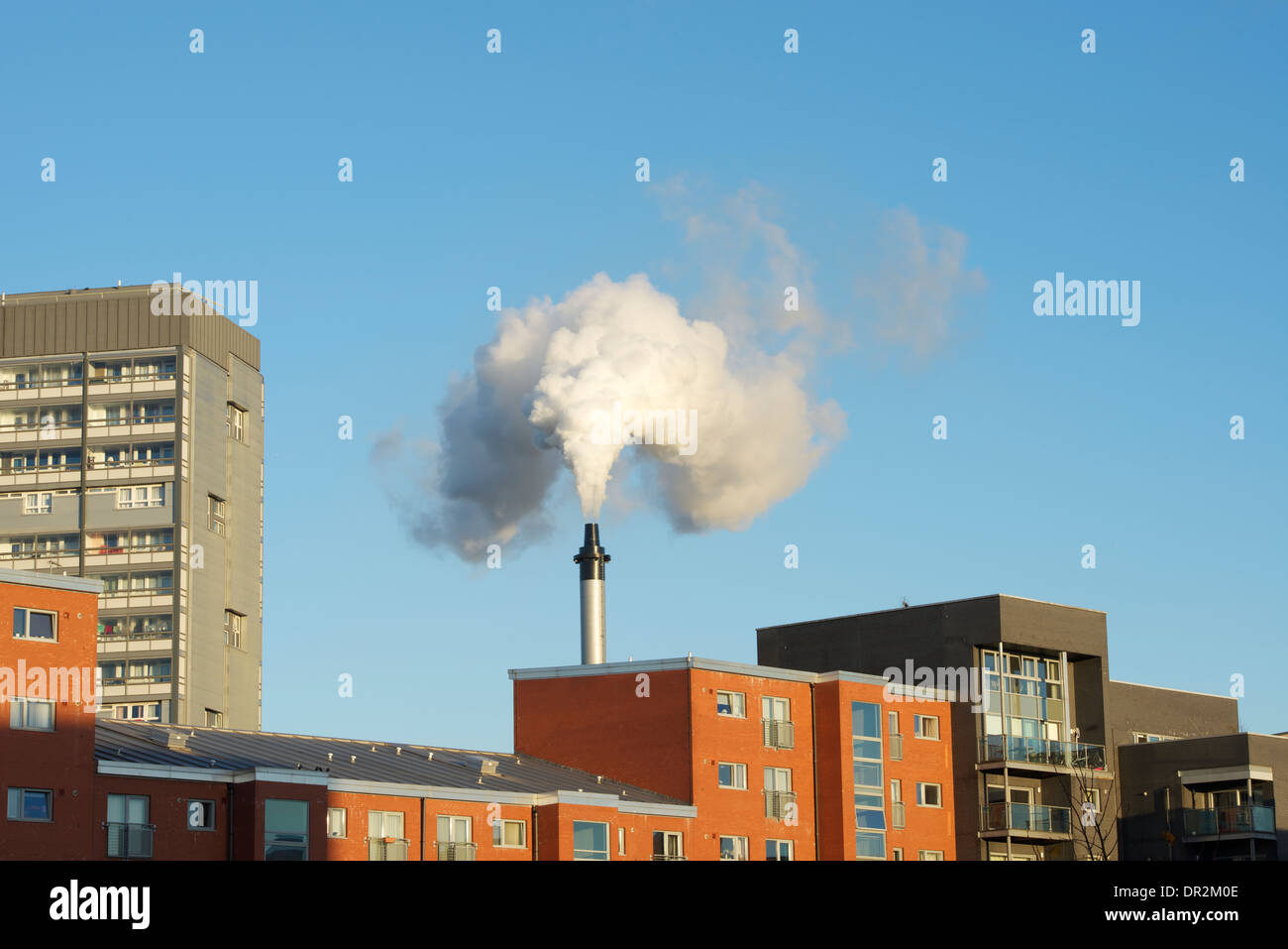 Modern Housing in New Gorbals with with high rise social housing and ...