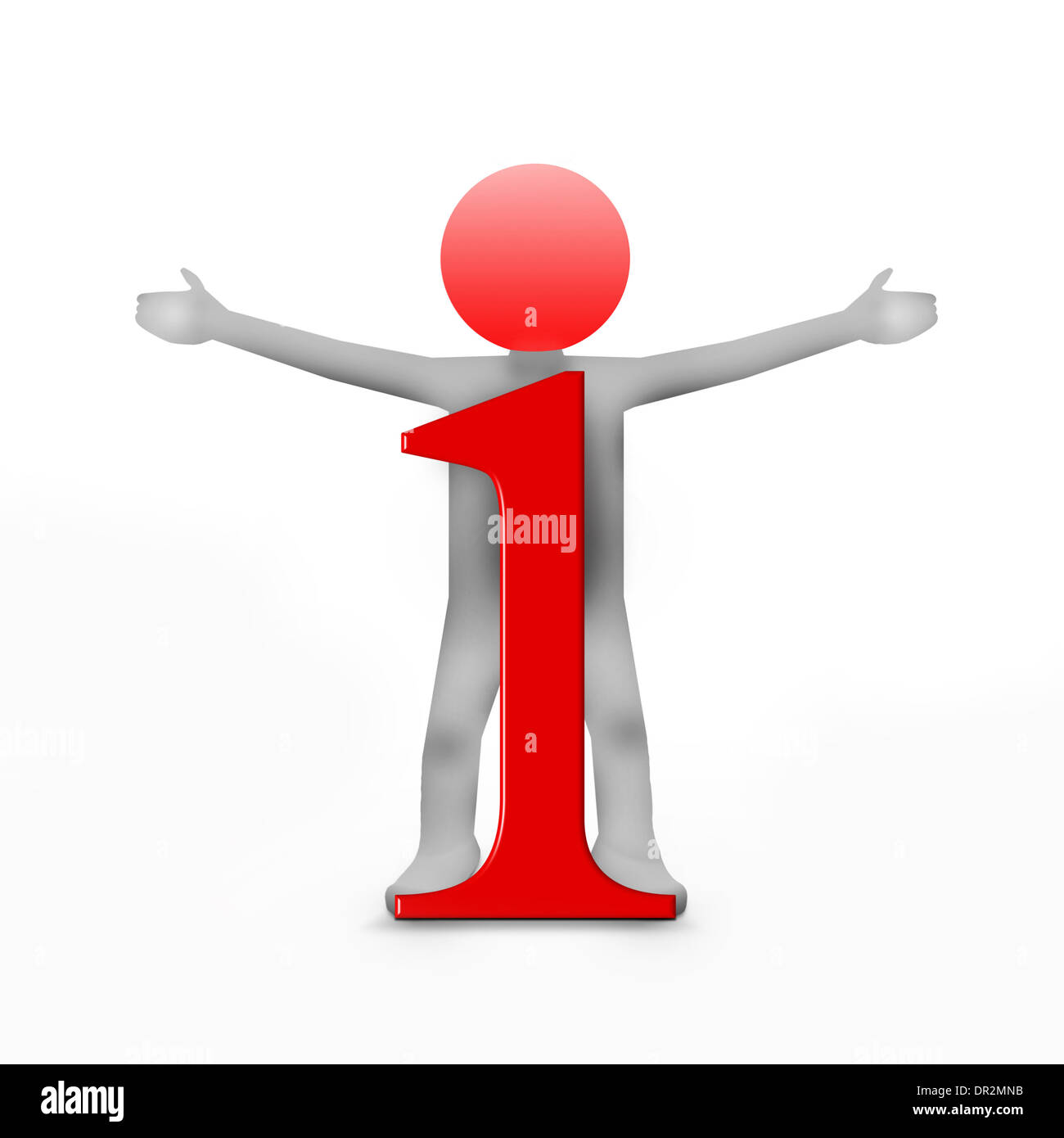 3d man attention text sign Cut Out Stock Images & Pictures - Alamy