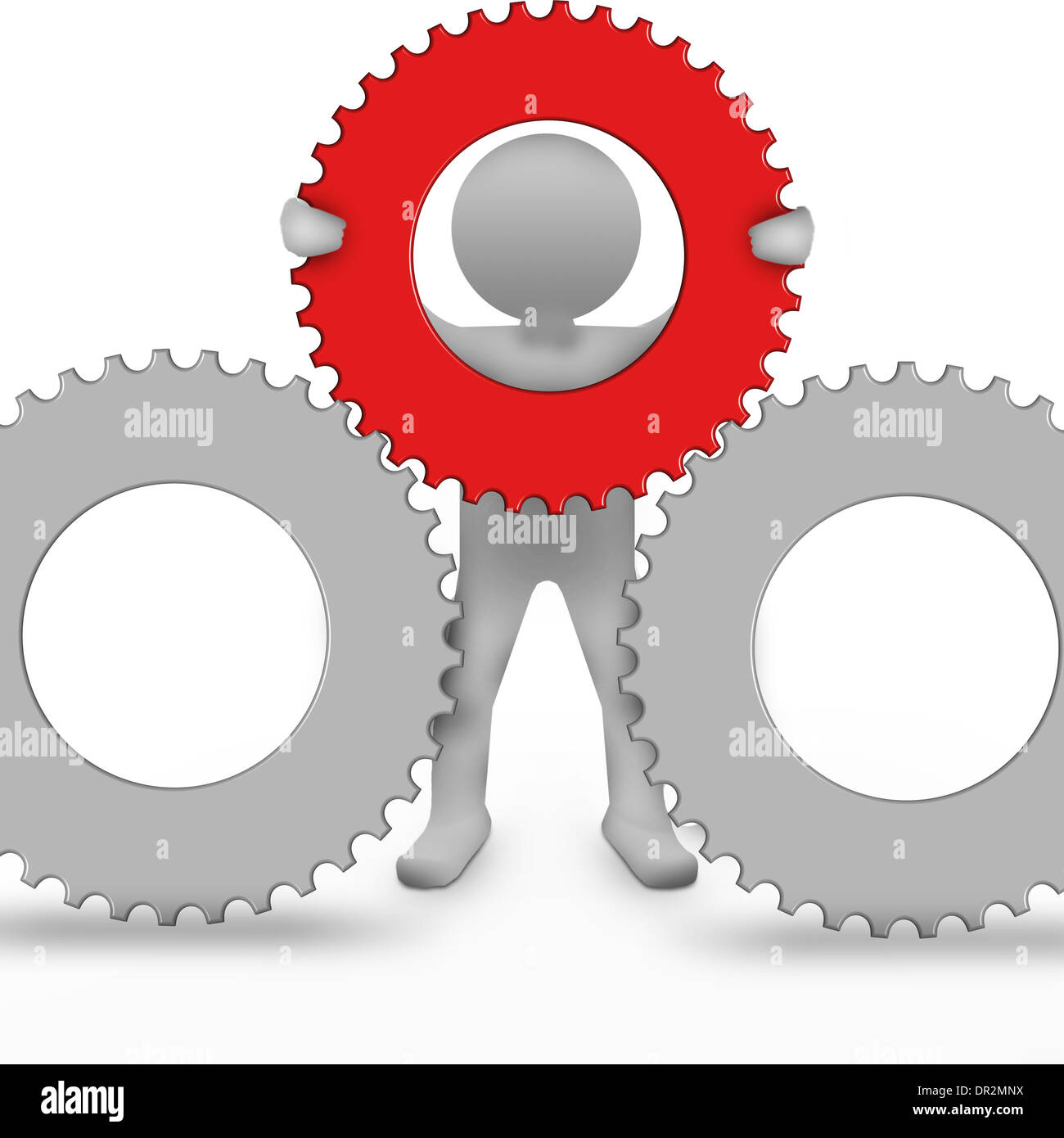 3d man and gear Stock Photo - Alamy