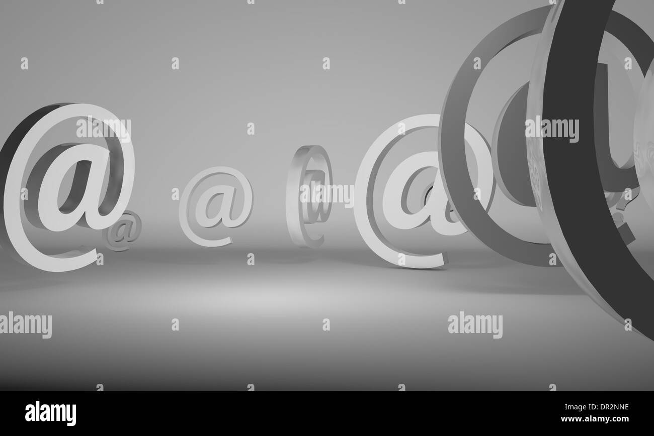 Signs in chrome over pure white background Stock Photo - Alamy