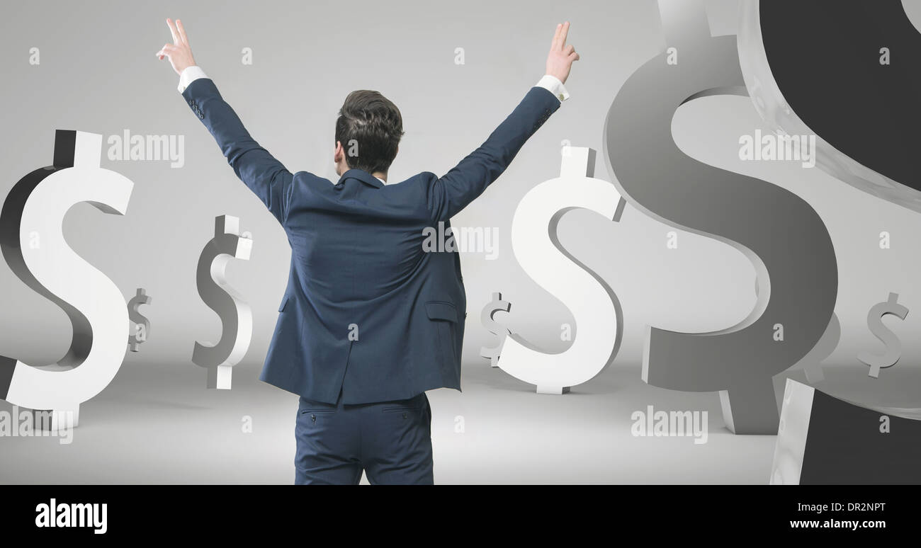 Young businessman making a big fortune Stock Photo - Alamy