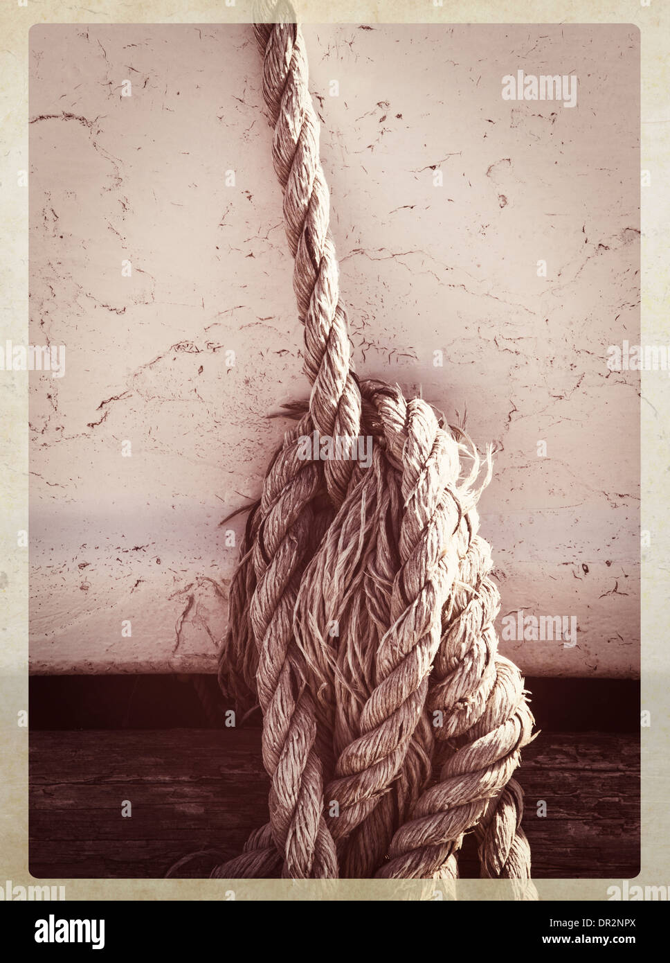 Frayed Rope on a Fishing Boat Stock Photo - Alamy