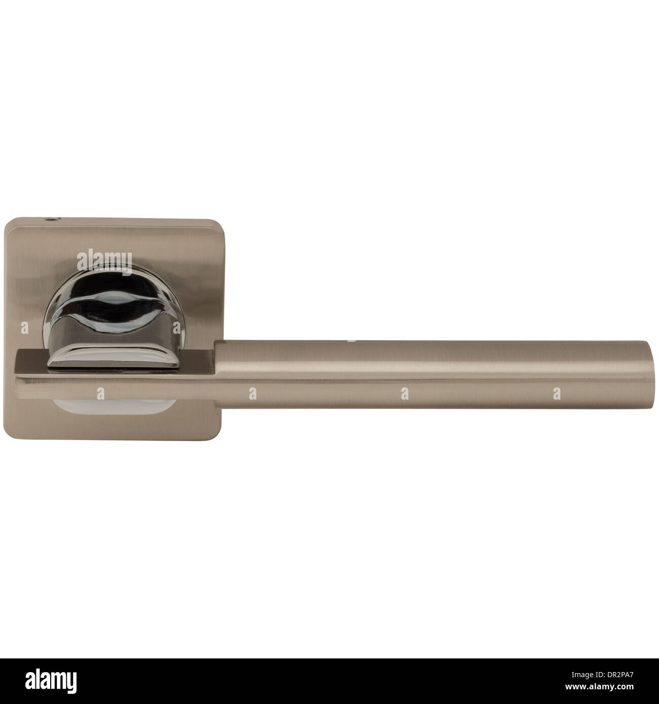 Classic door handle side view isolated on white Stock Photo - Alamy