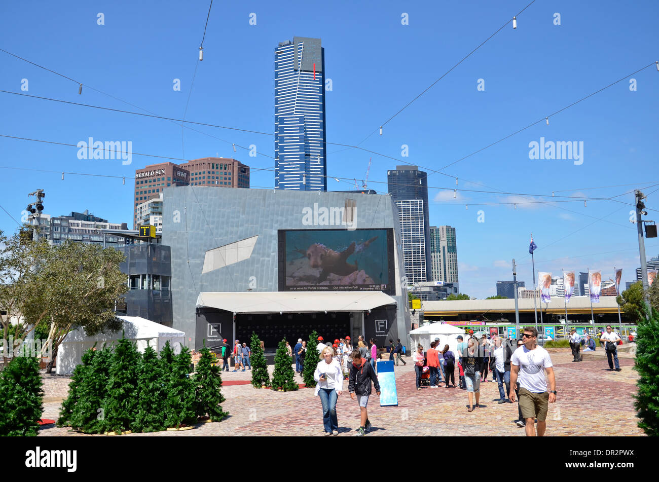 Federation square in melbourne hi-res stock photography and images - Alamy