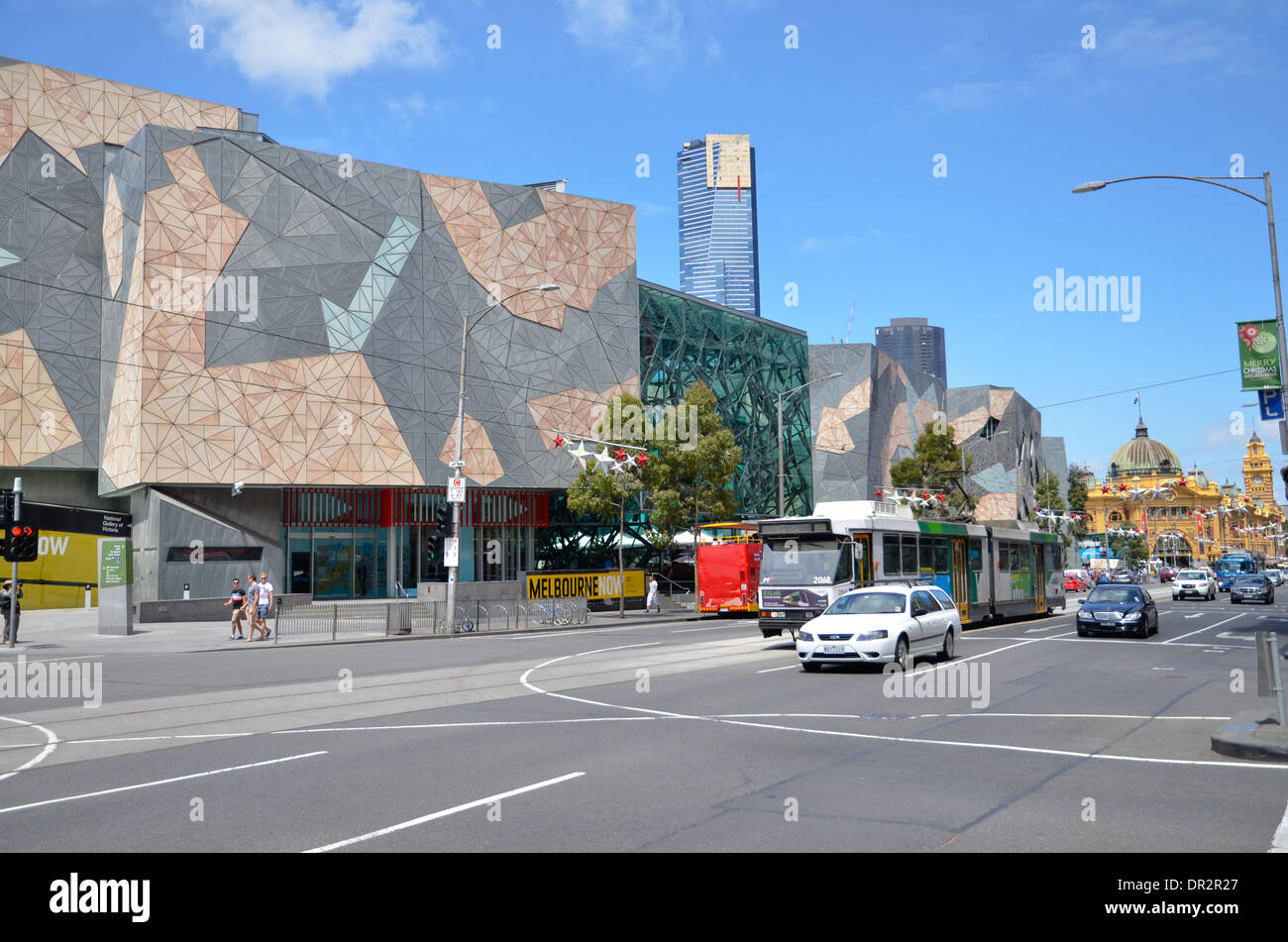 Federation Square and ACMI in Melbourne, Victoria, Australia Stock ...