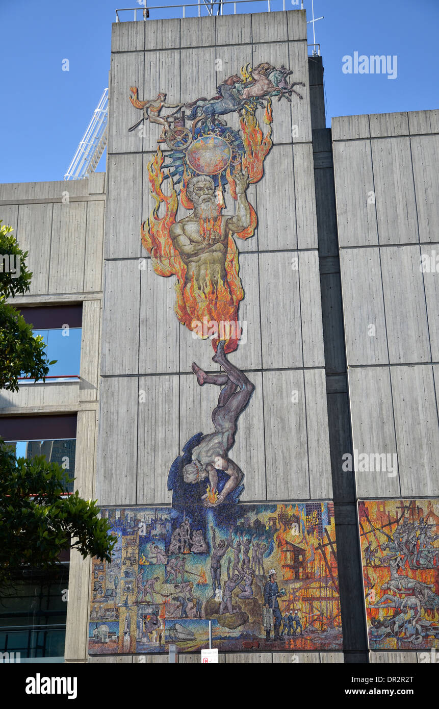 A mural on the Melbourne Fire Department building in Melbourne ...