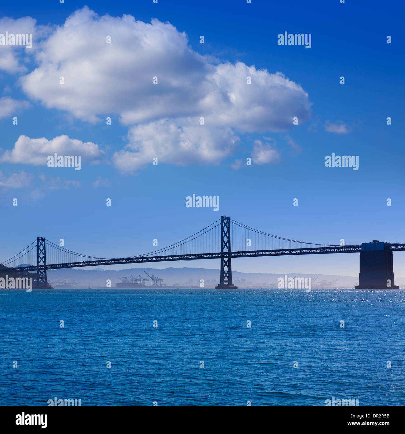 San Francisco Bay bridge from Pier 7 in California USA Stock Photo - Alamy