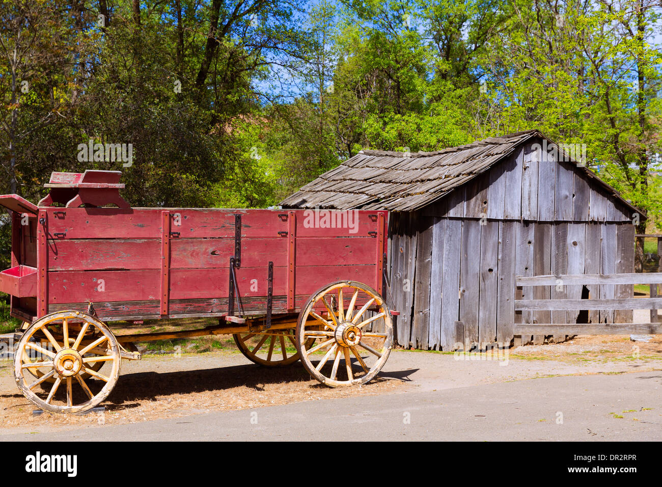 California Columbia carriage in a real old Western Gold Rush Town in ...