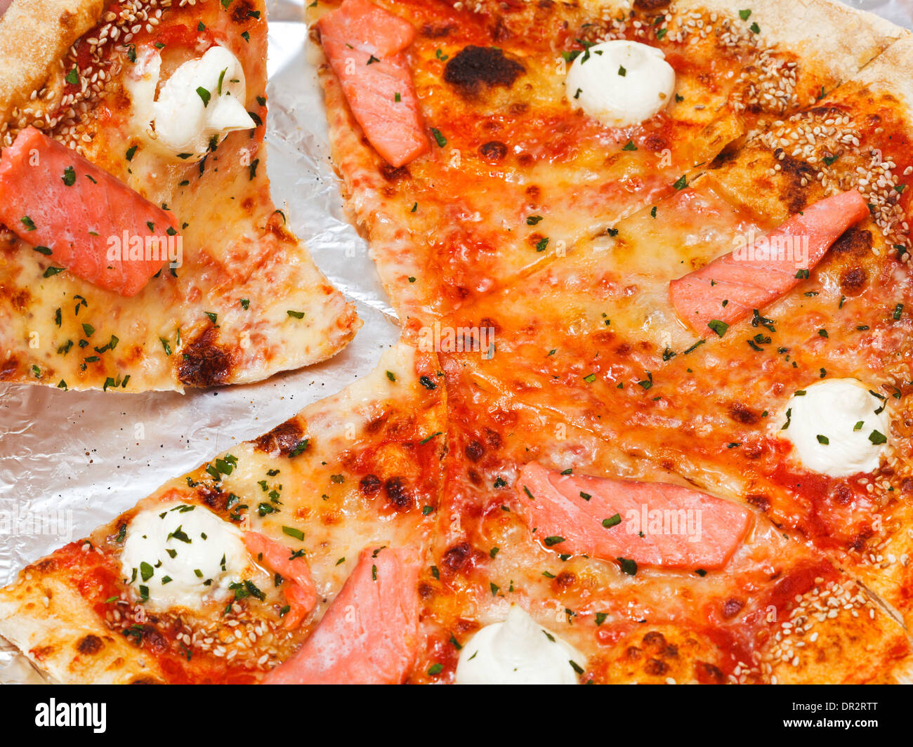 Pizza salmon hi-res stock photography and images - Alamy
