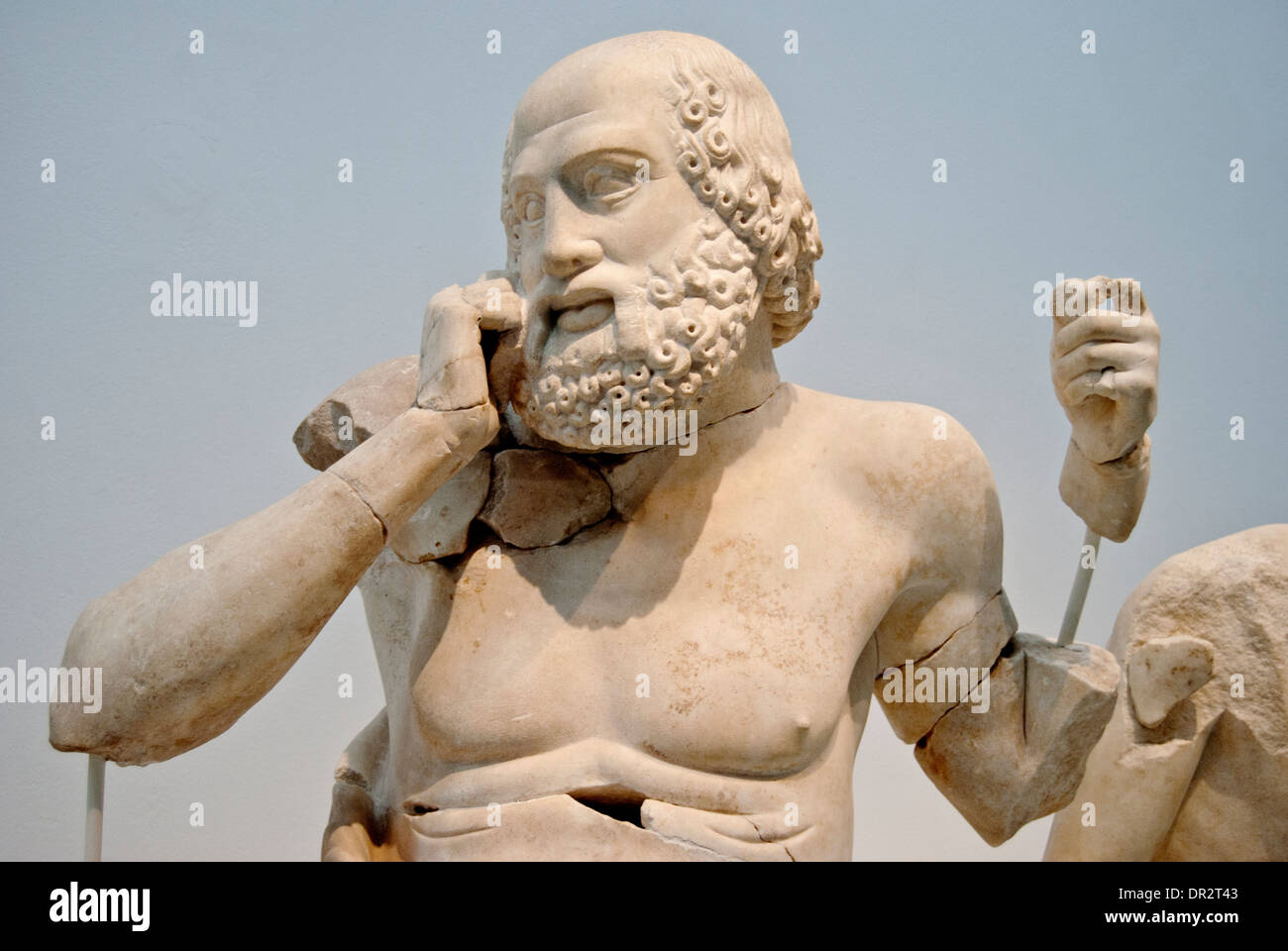 Archaeological Museum of Olympia. East pediment of temple of Zeus. The ...