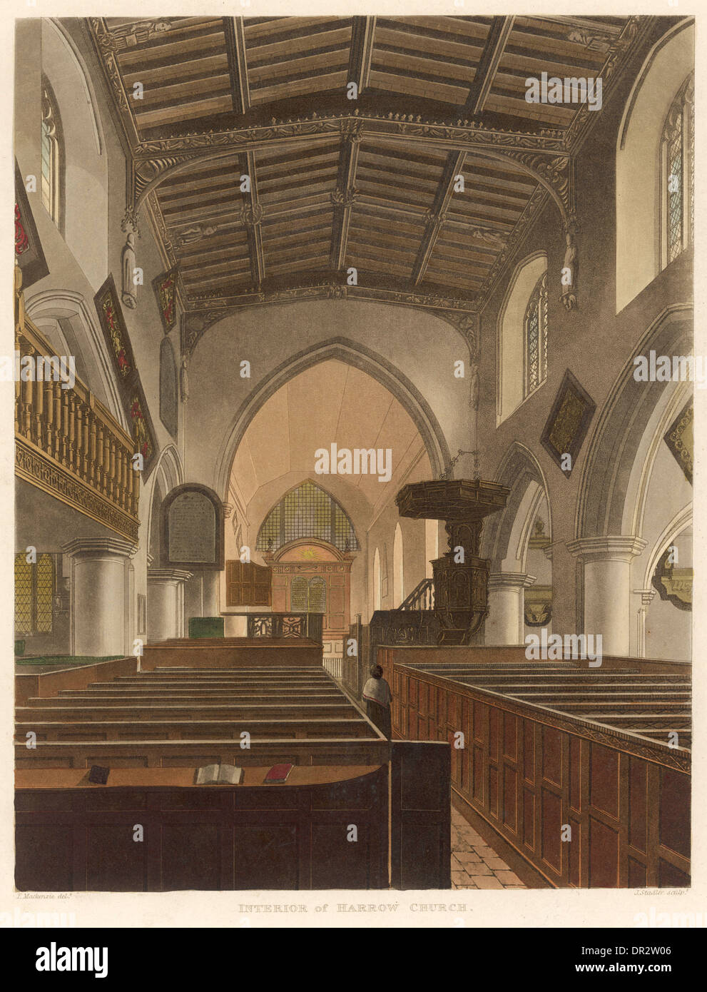 INTERIOR - HARROW CHURCH Stock Photo - Alamy
