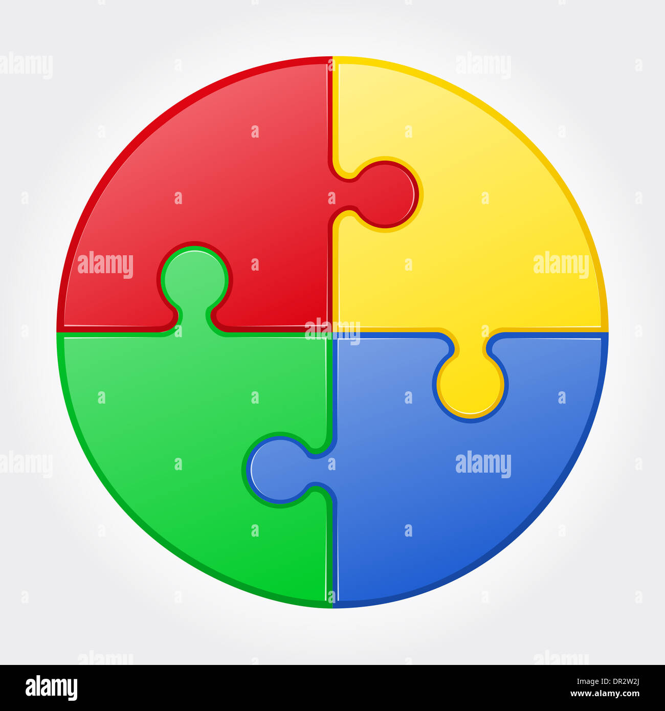 round puzzle illustration isolated on white background Stock Photo - Alamy