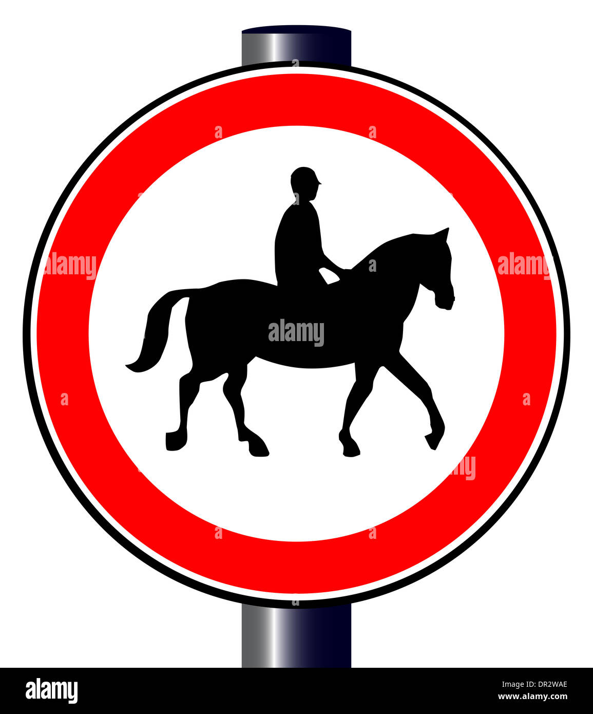 Road sign with horse and rider hi-res stock photography and images - Alamy