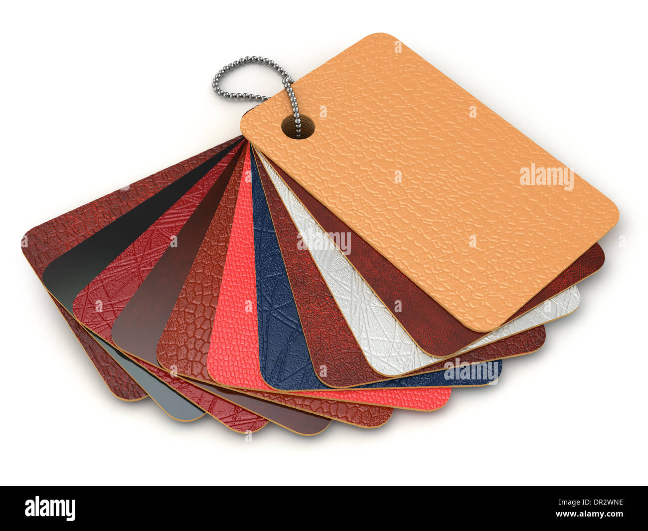 Color palette samples of leather. 3d Stock Photo - Alamy