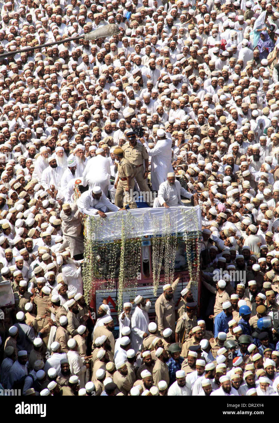 Mumbai, India. 18th Jan, 2014. Indian Muslims join the funeral ...