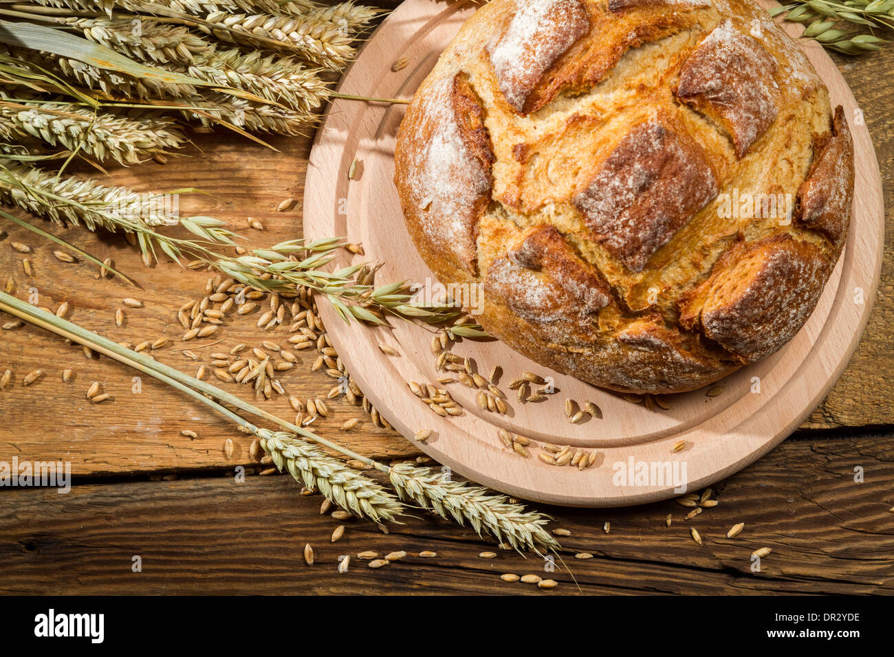 Country bread from a healthy grains Stock Photo - Alamy