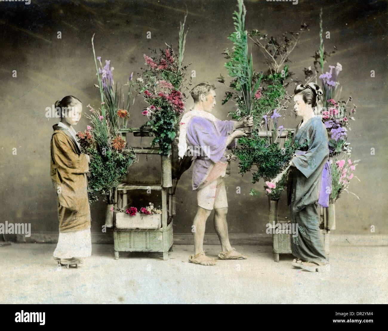 Flower seller in Japan Stock Photo - Alamy