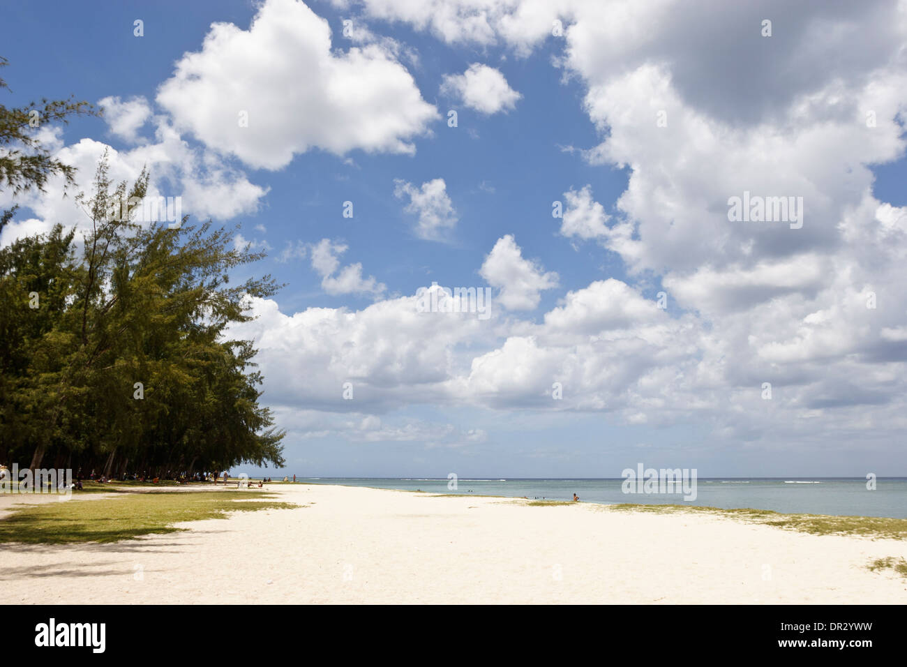 Sandy beach with turquoise water, Mauritius Stock Photo - Alamy