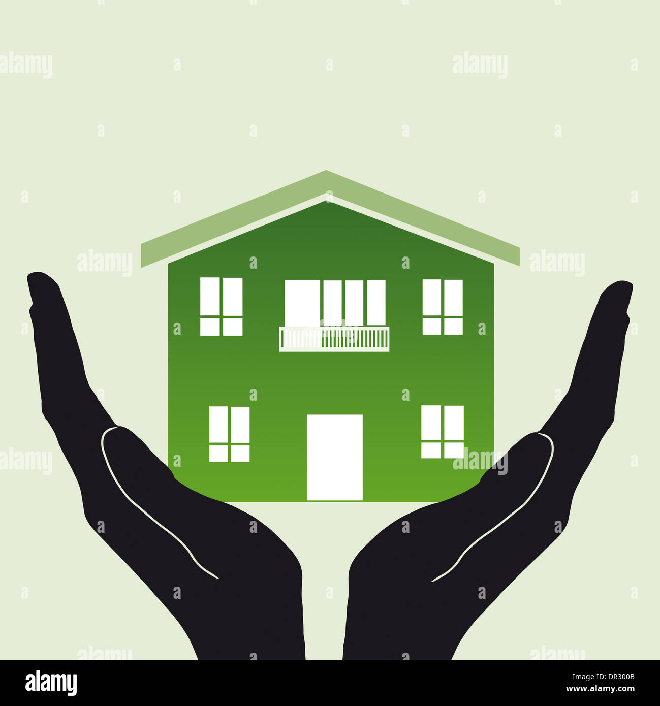 Home in hand Stock Photo - Alamy