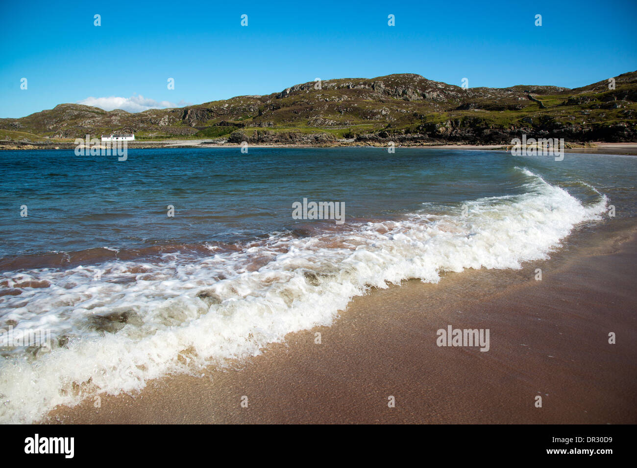 A sunny August Afternoon, on Clashnessie Beach, Assynt, Scottish ...