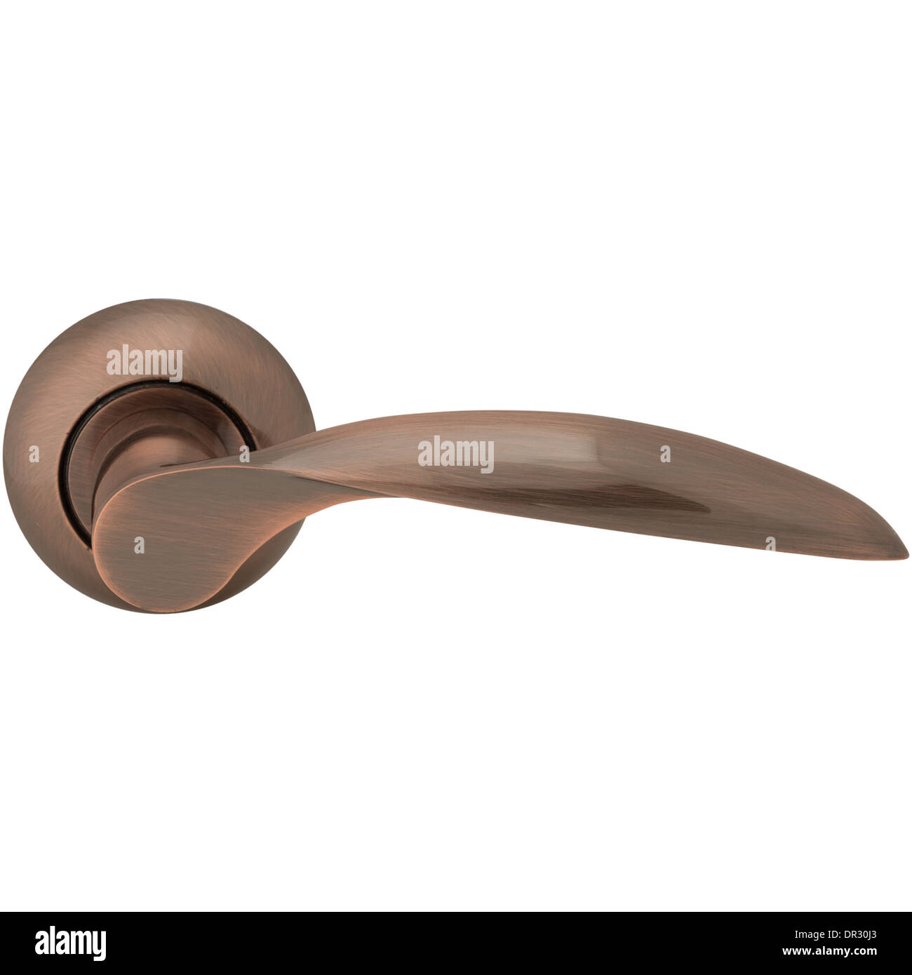 Classic door handle side view isolated on white Stock Photo - Alamy