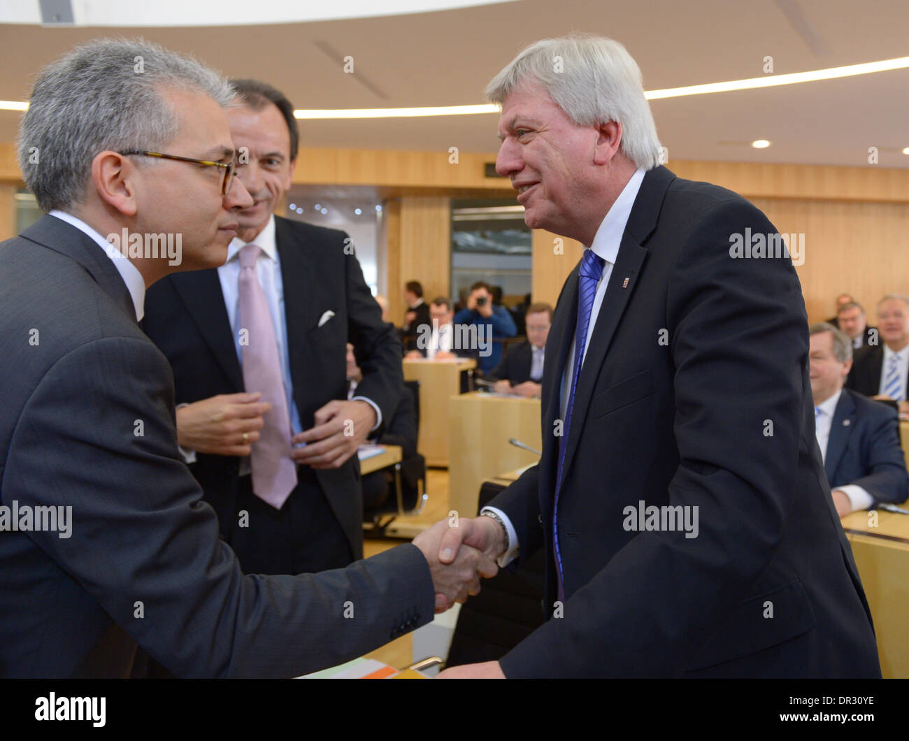 Wiesbaden, Germany. 18th Jan, 2014. Premier of Hesse Volker Bouffier ...