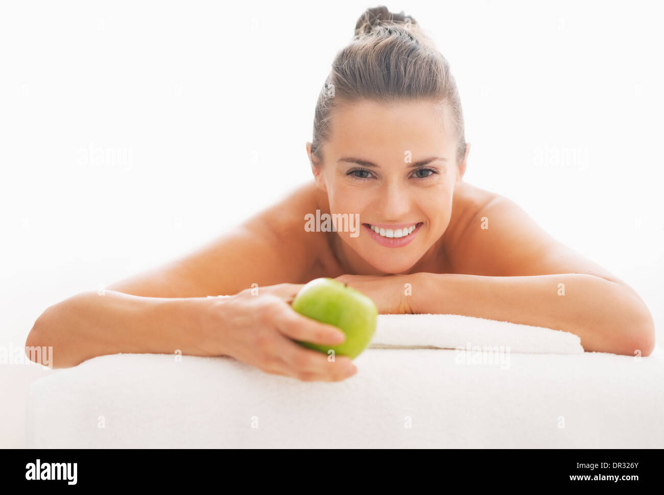 Woman laying of fruit hi-res stock photography and images - Alamy
