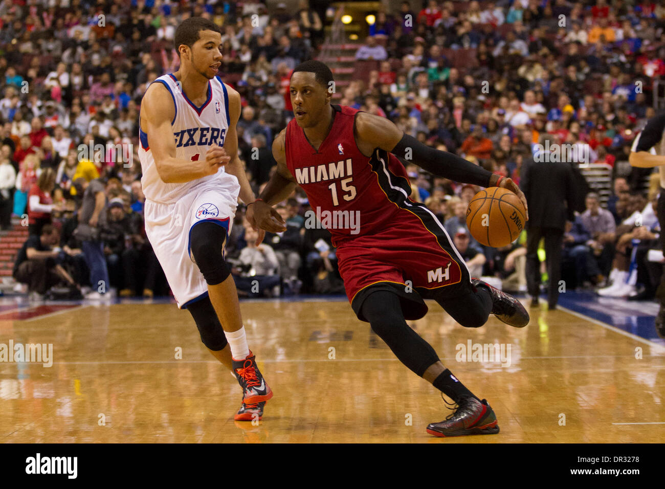 Philadelphia, Pennsylvania, USA . 17th Jan, 2014. Miami Heat point ...