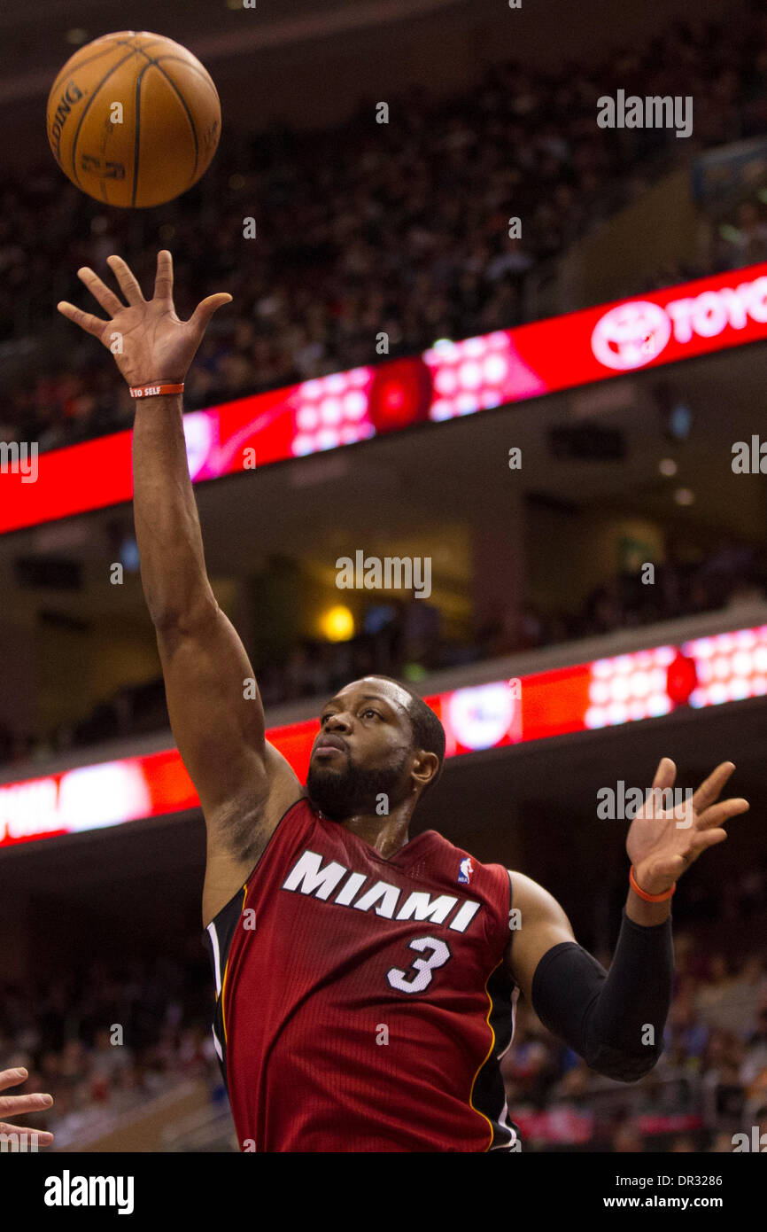Philadelphia, Pennsylvania, USA . 17th Jan, 2014. Miami Heat shooting ...