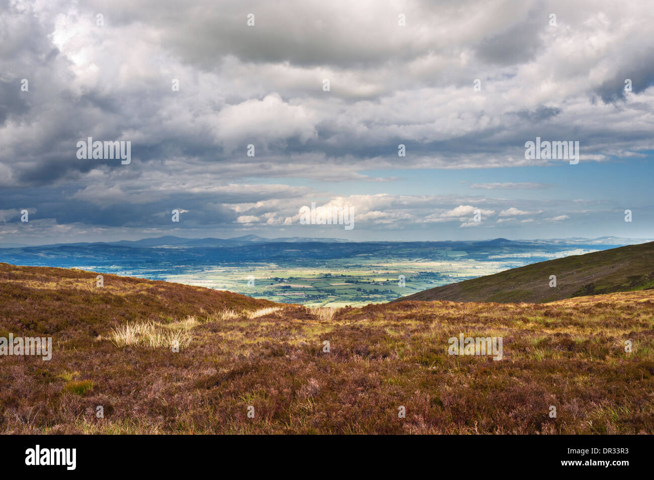 View north-eastwards over the Golden Vale of Tipperary, from The Gap ...