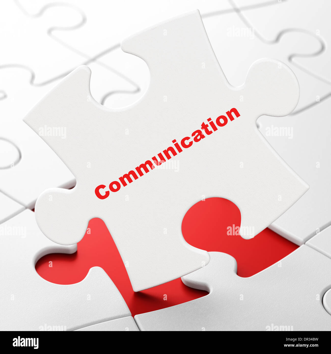 Advertising concept: Communication on puzzle background Stock Photo - Alamy