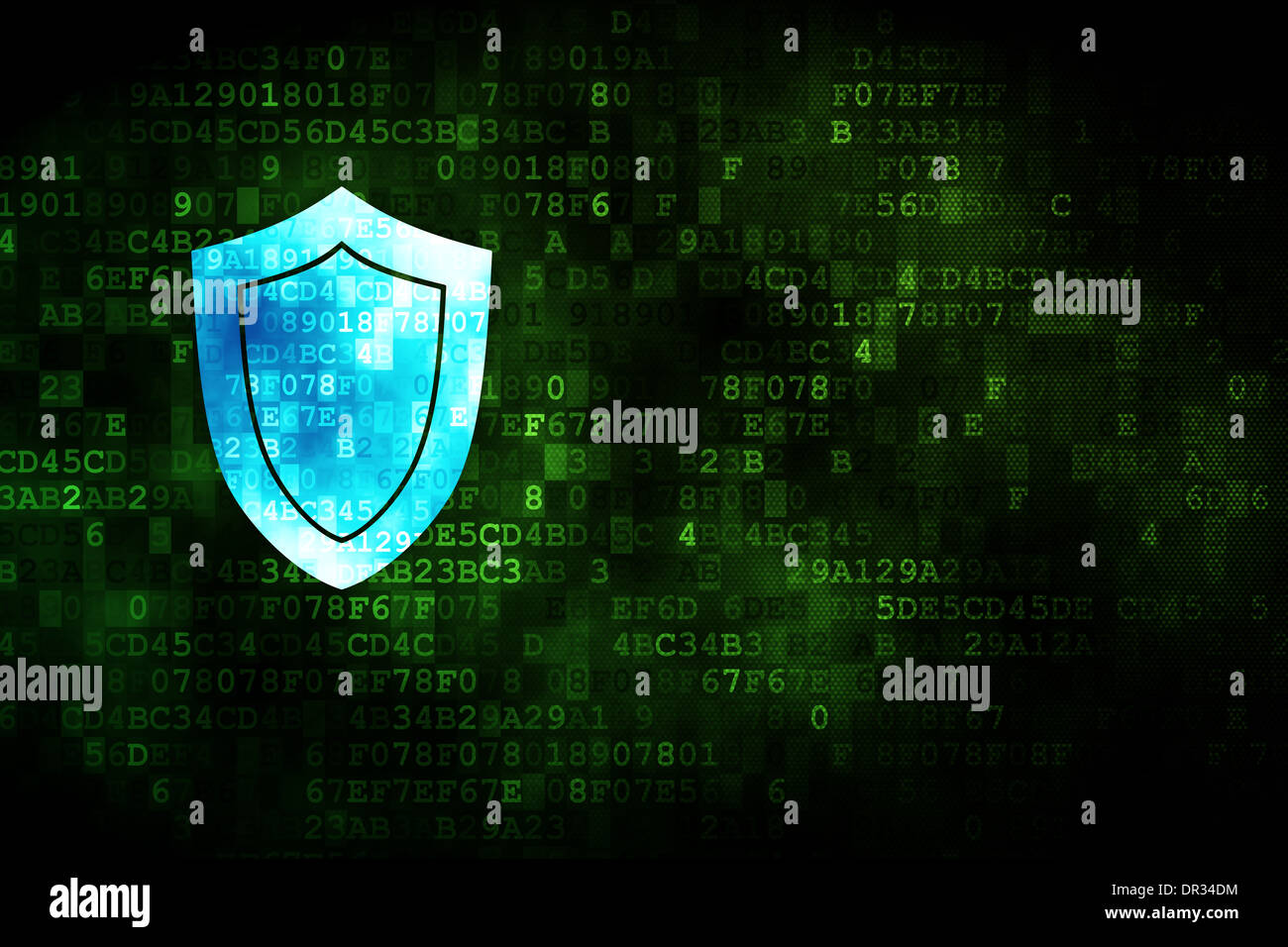 Safety concept: Shield on digital background Stock Photo - Alamy