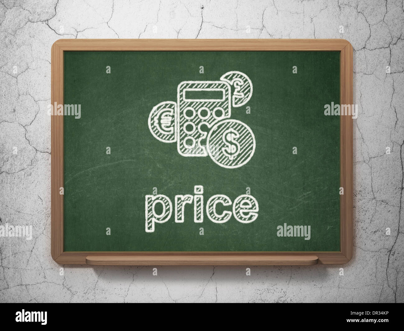 Marketing concept: Calculator and Price on chalkboard background Stock ...