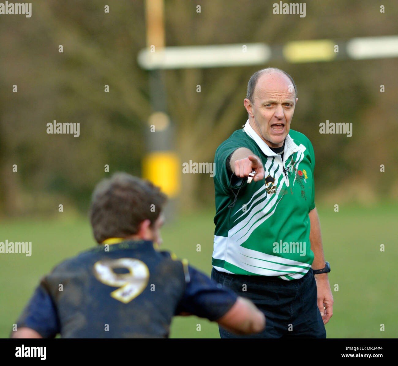 Rugby referee gesture hi-res stock photography and images - Alamy