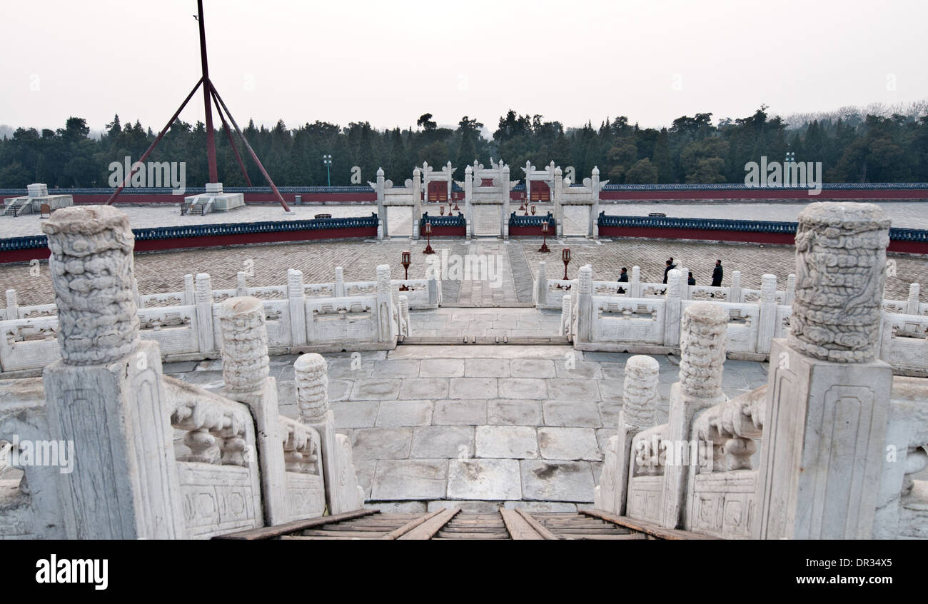 Circular Mound Altar platform, part of Temple of Heaven in Beijing ...