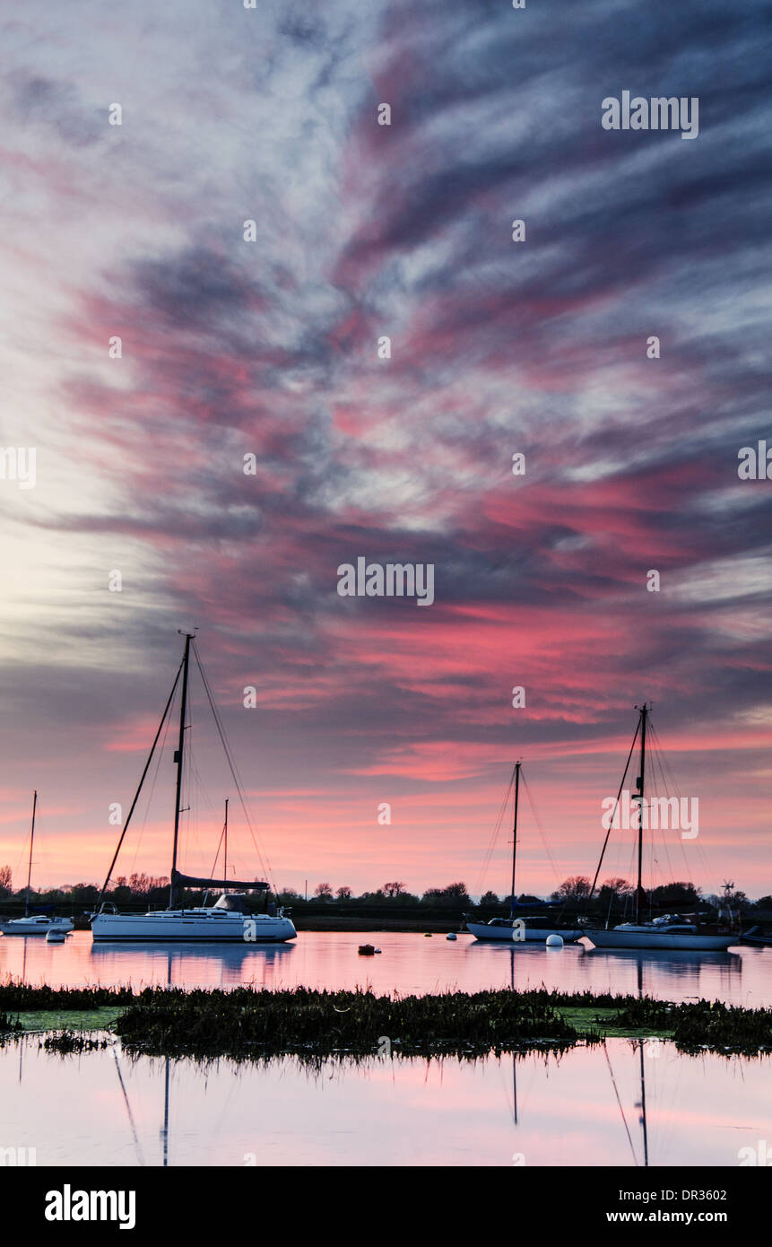 Yachts on sea, Bosham, Emsworth, Hampshire, England, UK Stock Photo - Alamy