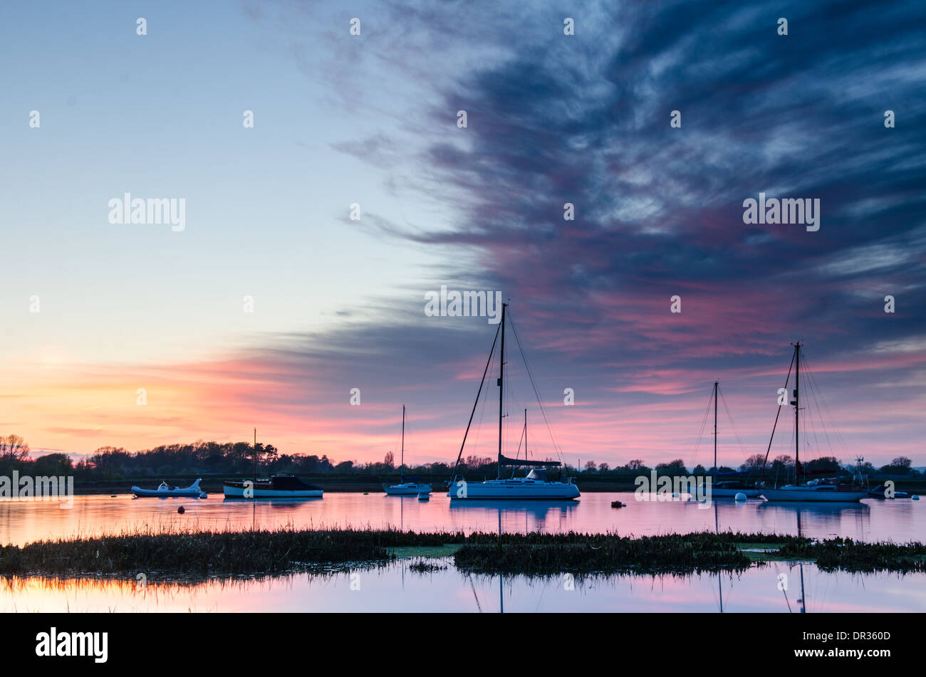 Yachts on sea, Bosham, Emsworth, Hampshire, England, UK Stock Photo - Alamy