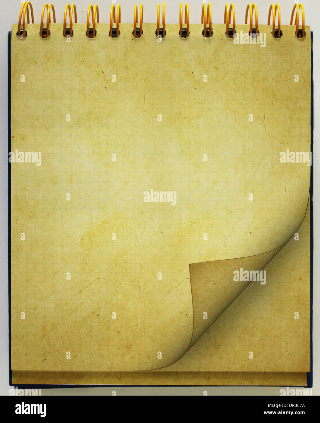 page from old grunge notebook Stock Photo - Alamy