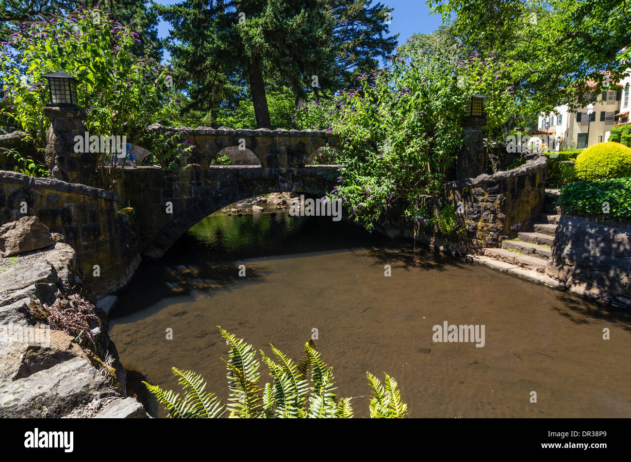 The Columbia Gorge Hotel was built in 1921 and over looks the Columbia ...