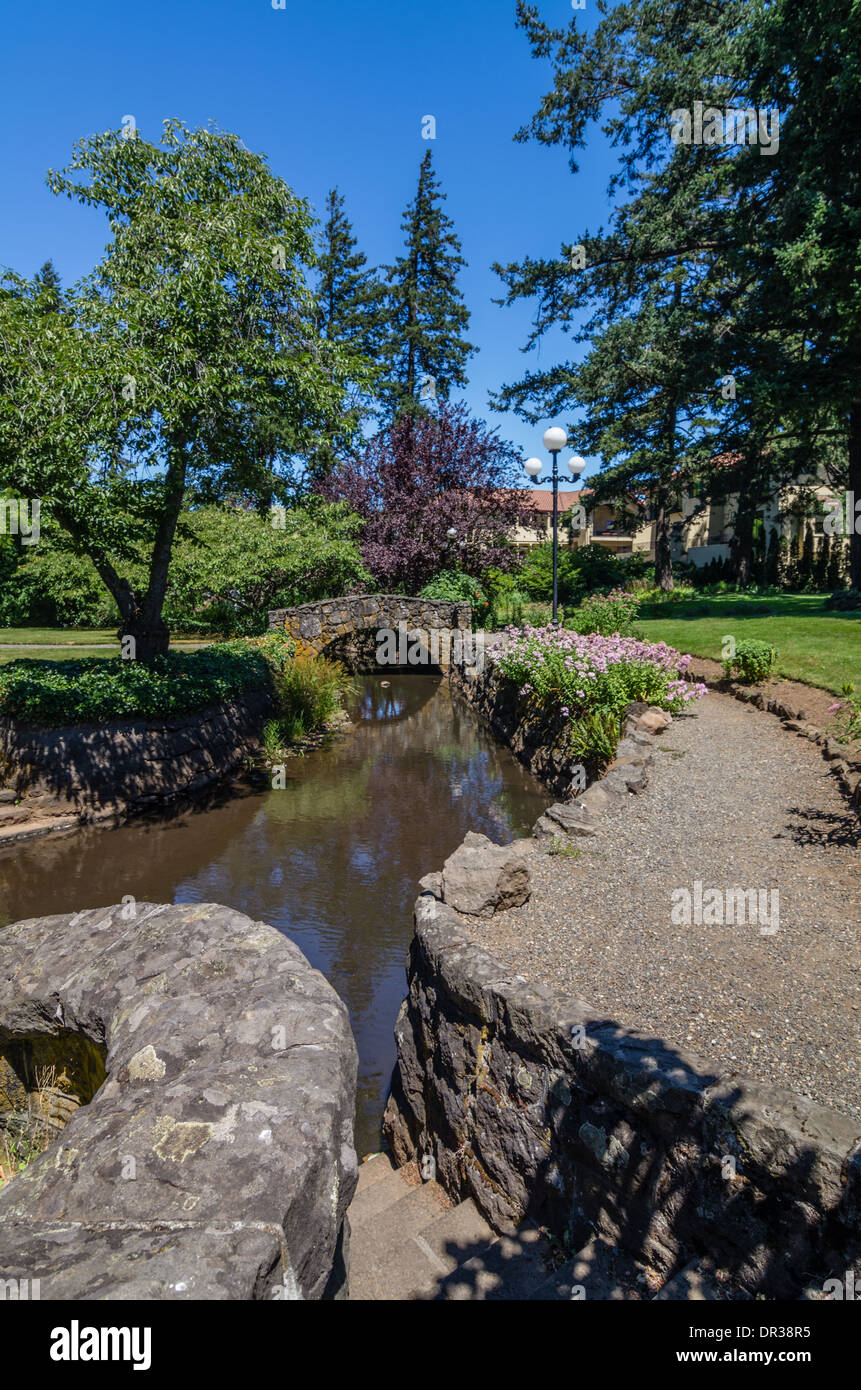 The Columbia Gorge Hotel was built in 1921 and over looks the Columbia ...