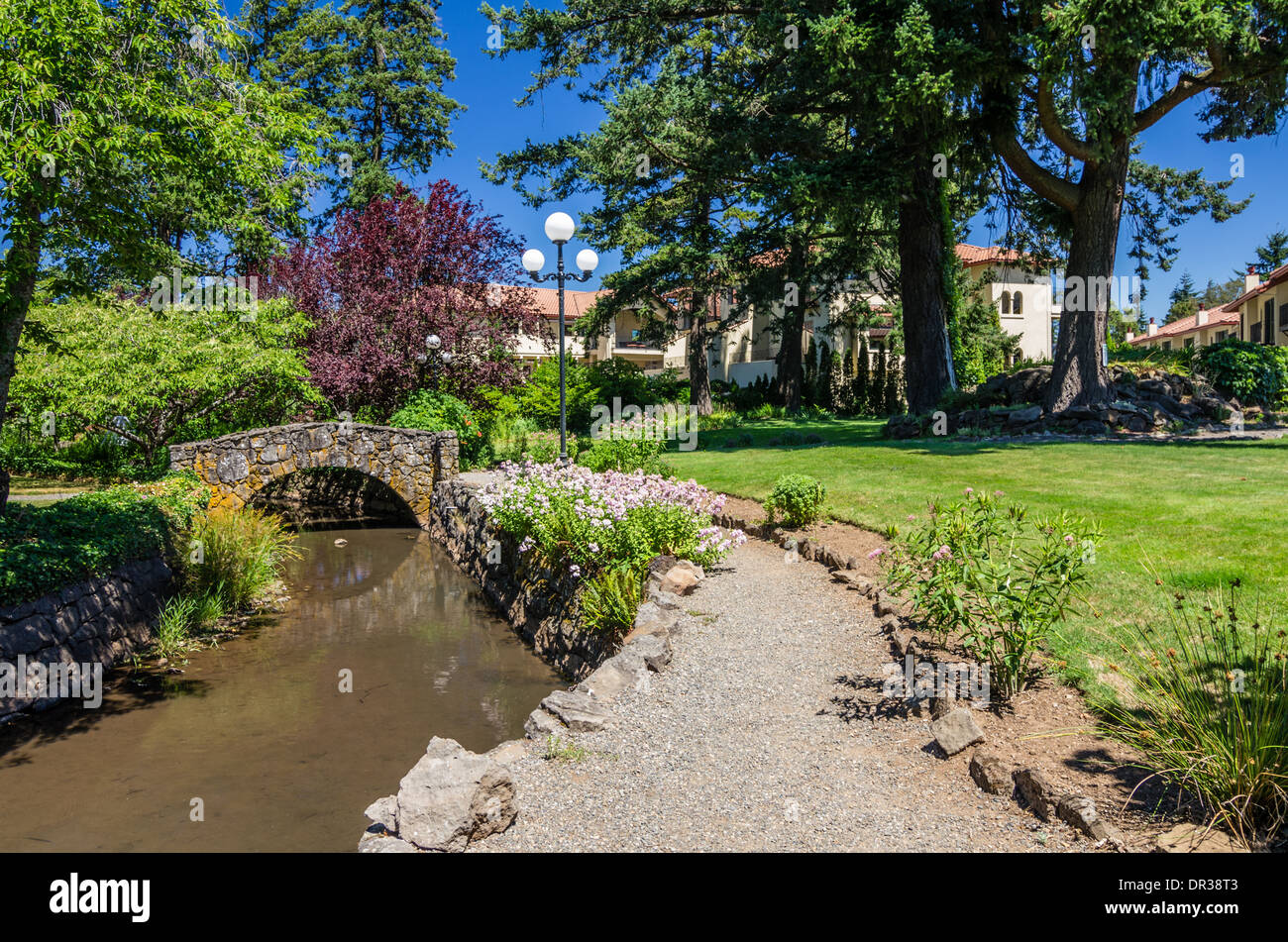 The Columbia Gorge Hotel was built in 1921 and over looks the Columbia ...